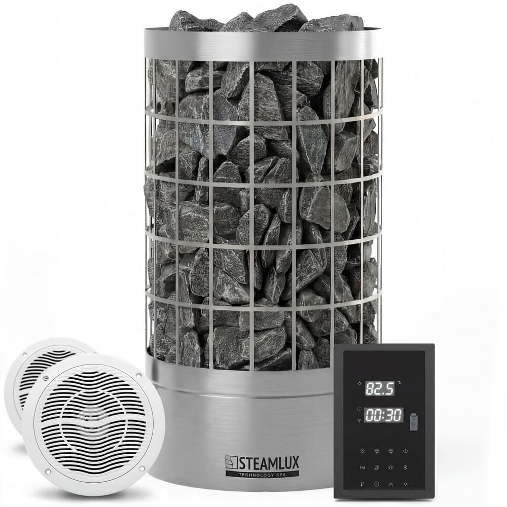 Электрическая печь (электрокаменка) SteamLux CILINDRO PREMIUM с WI-FI с музыкой 6 кВт для бани и сауны