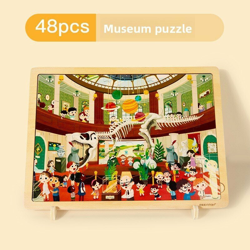 Деревянная головоломка ферма сцена для детей обучение и развлечения музей