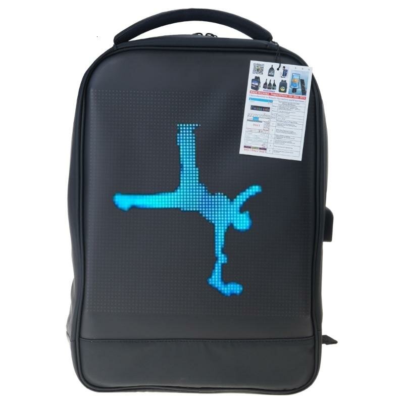 Водонепроницаемый рюкзак для путешествий с программируемым дисплеем