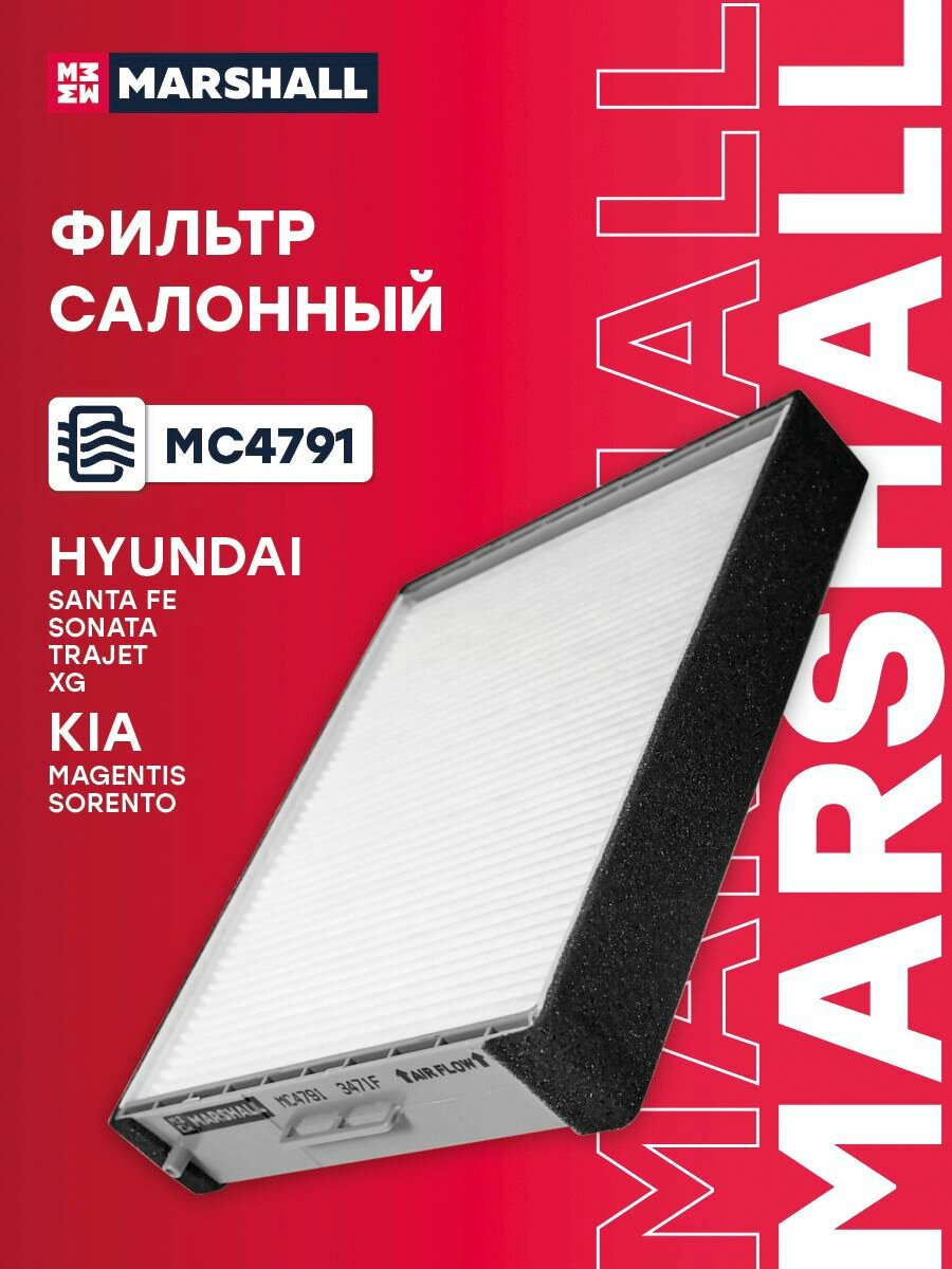 Фильтр салонный Hyundai Хендай Santa Fe Санта Фе, Sonata Соната, TRAJET, XG, Kia Киа MAGENTIS, Sorento Соренто 976193C102