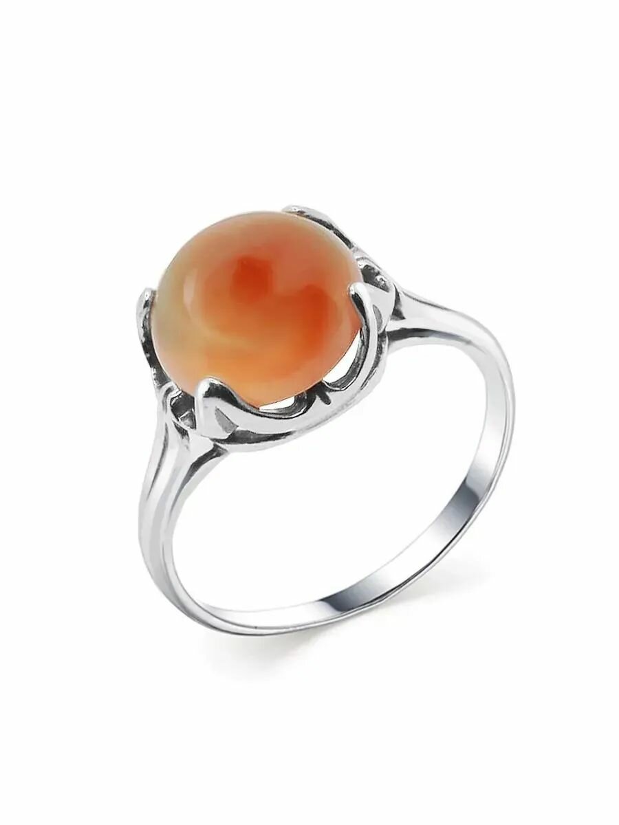Кольцо, серебро, 925 проба, сердолик