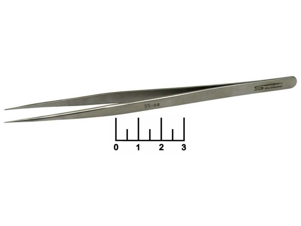 Пинцет 140мм прямой острый SS-SA/4795 Solomon