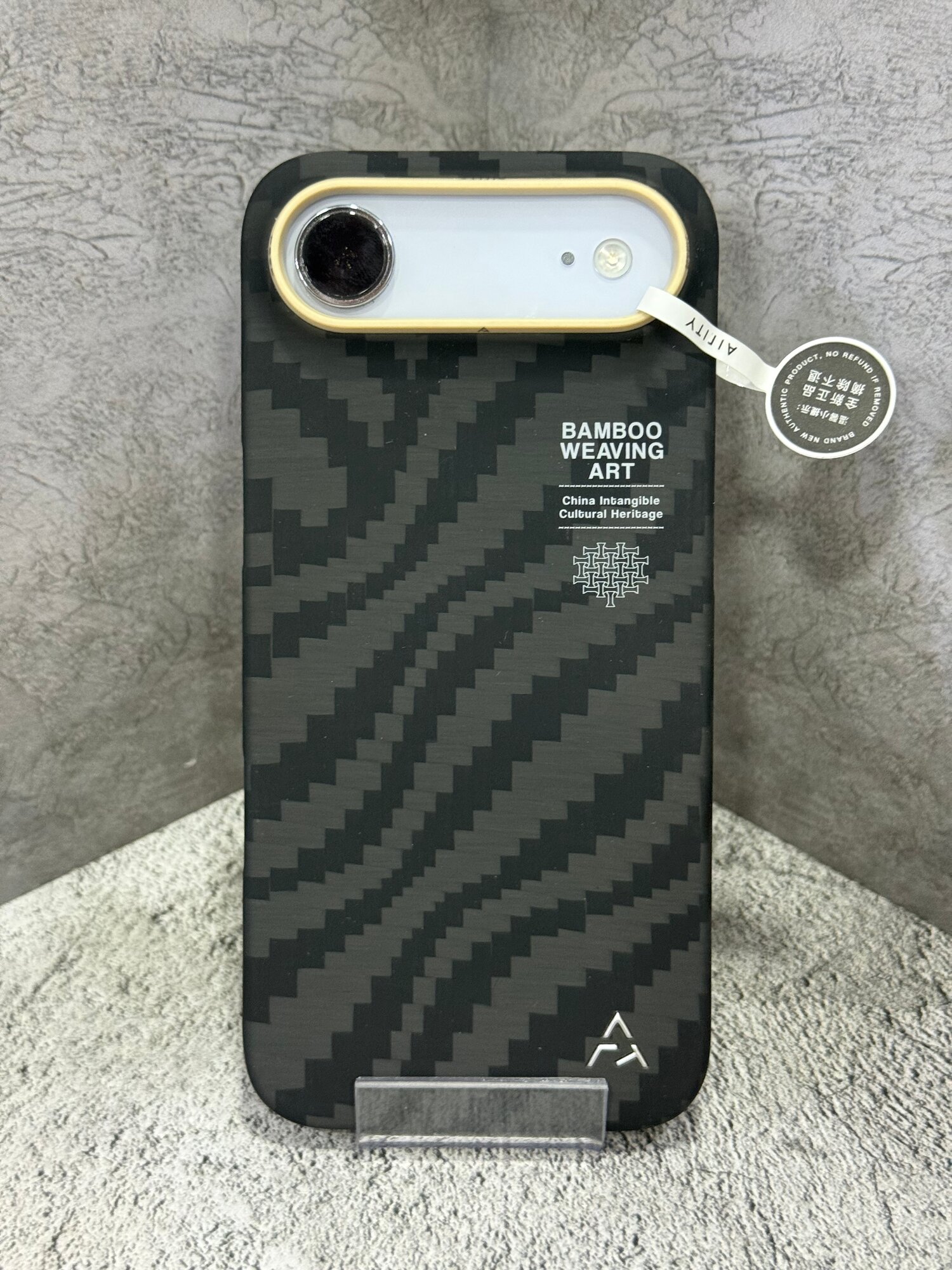 Чехол бамбуковый Airity Bamboo Shadow Oriental Ink Veil iPhone 17 Air (Fog Black)