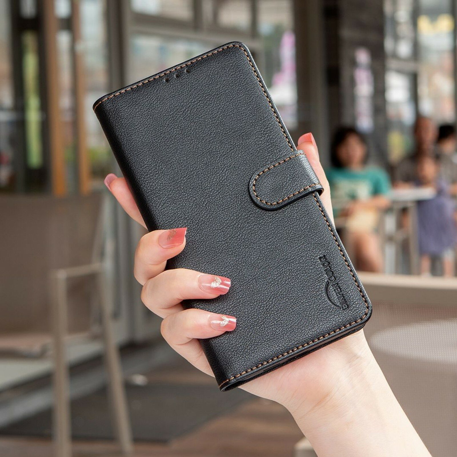 Чехол-книжка MyPads для Samsung Galaxy A56 5G с RFID-блокировкой из искусственной кожи