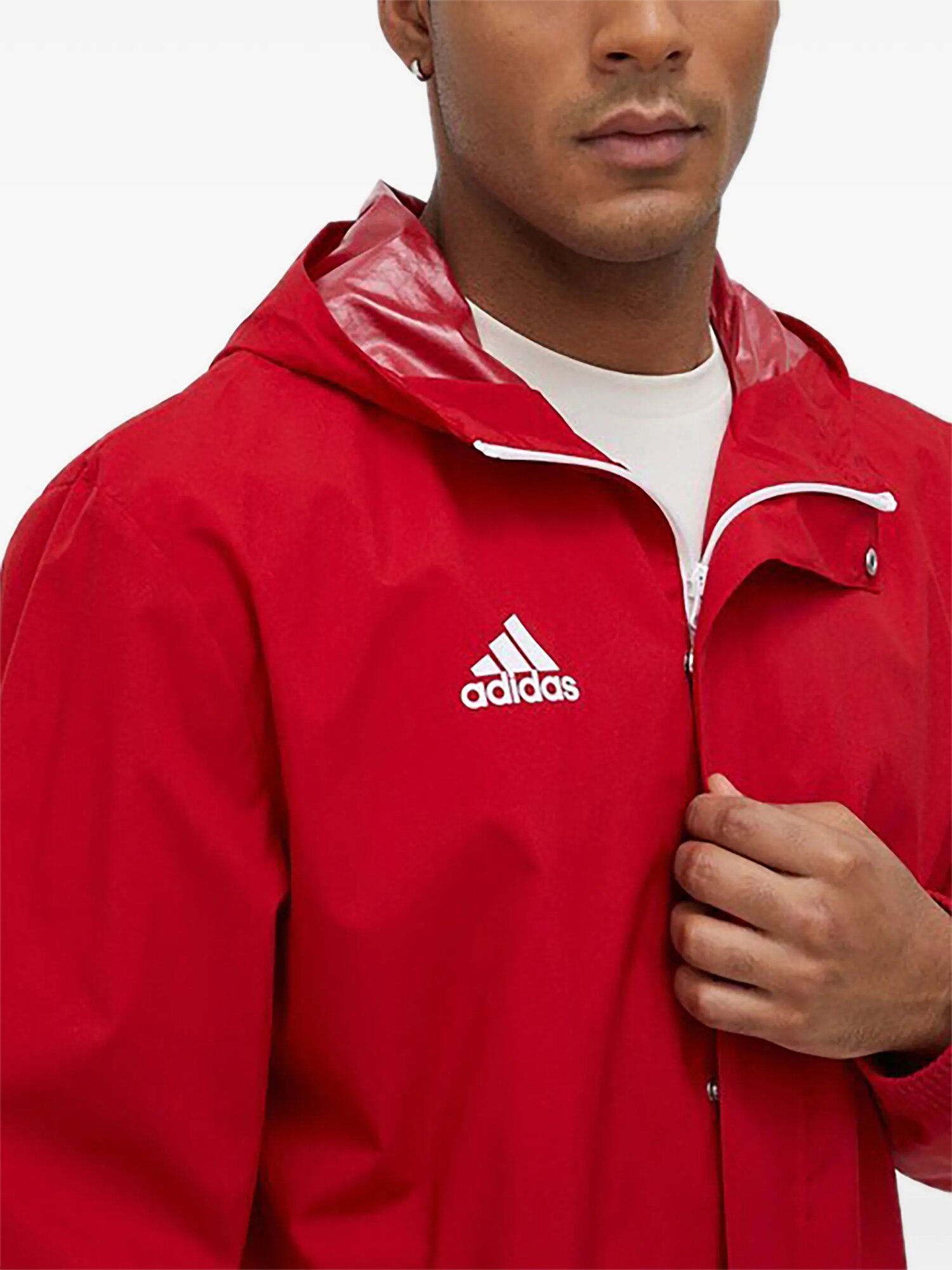Куртка adidas, размер S, красный — фото 1