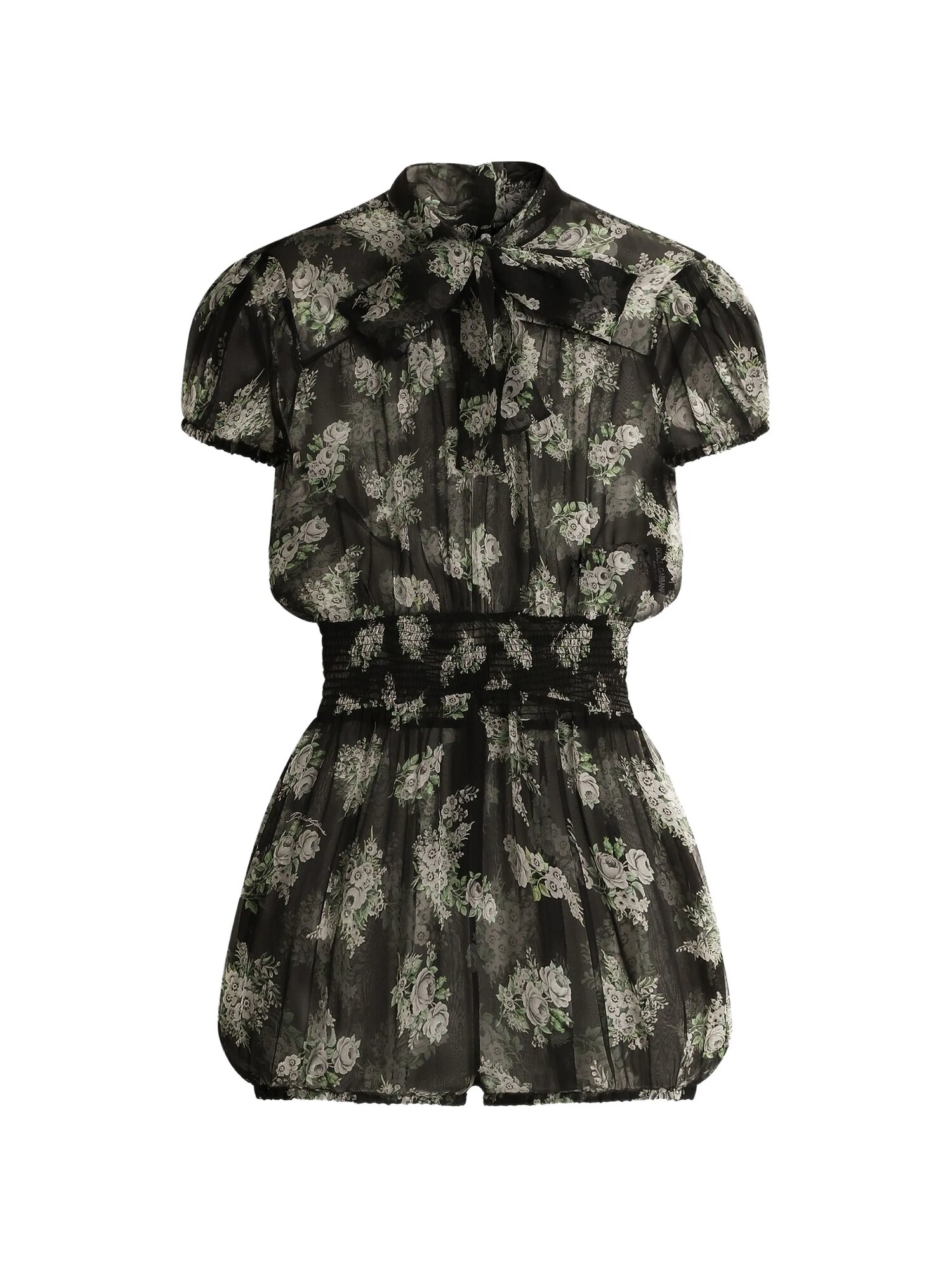 Комбинезон DOLCE & GABBANA Small flower bouquet-print chiffon jumpsuit