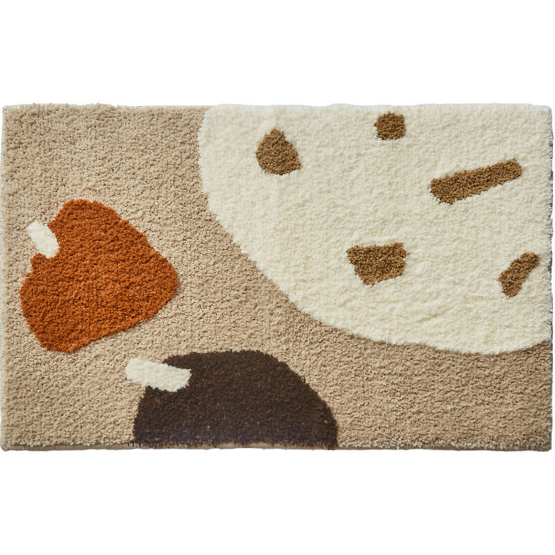 Коврик для ванной с мультяшным узором, имитация кашемира, впитывающий воду, грязеотталкивающий коврик, прикроватное одеяло для спальни, охлаждающий коврик для ног