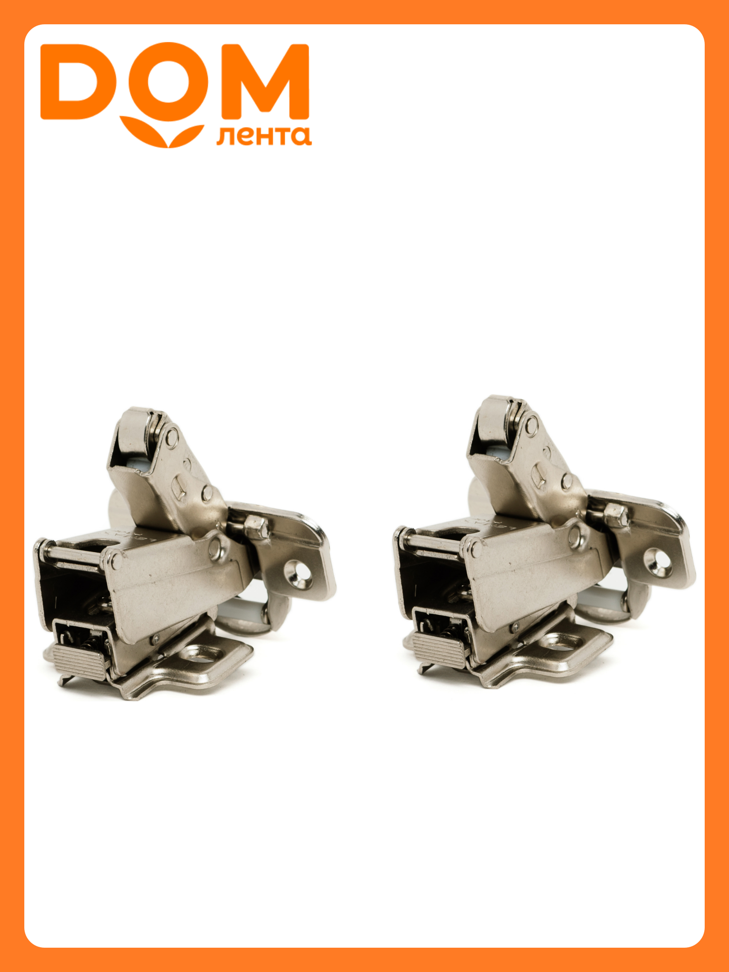 Петля мебельная Lemax Prof 2PCS-M402-FULL, с доводчиком, сталь, серебристая