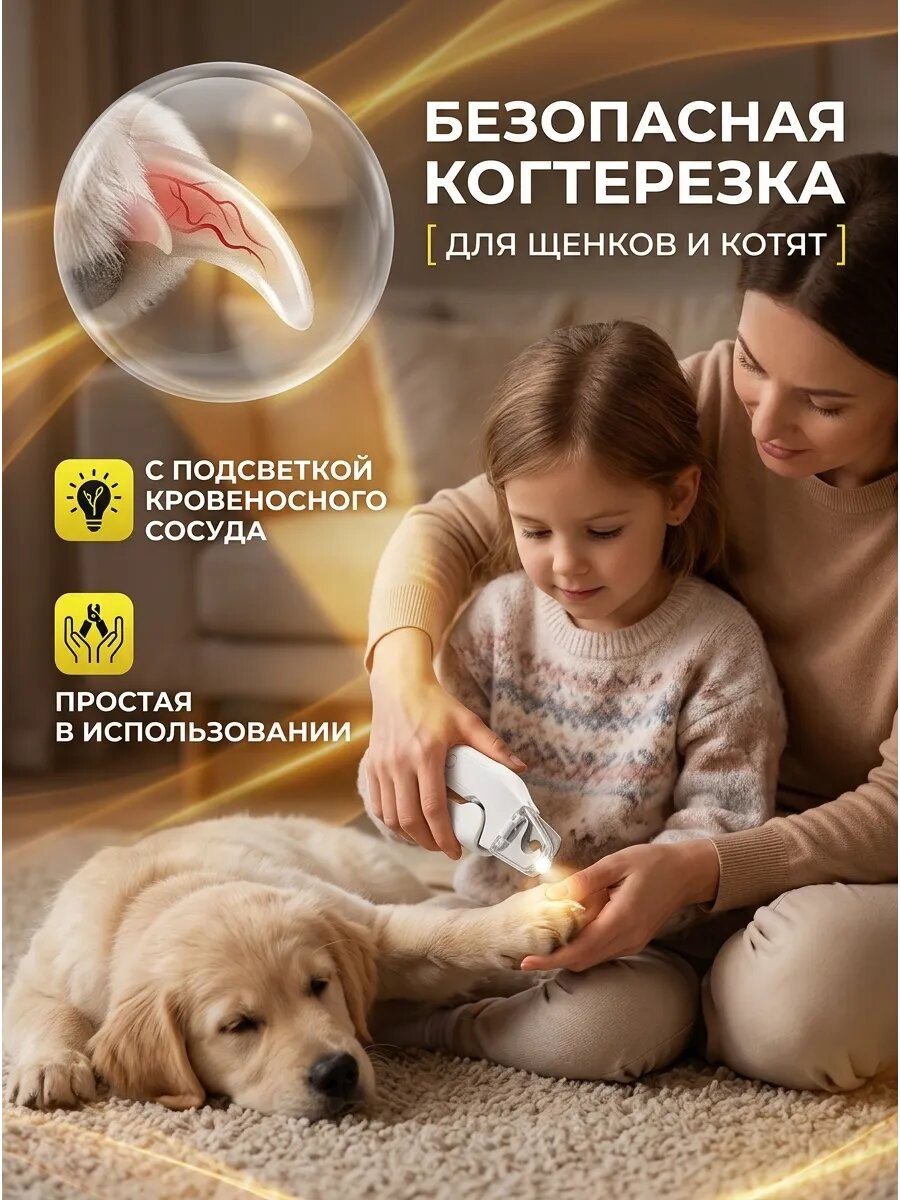 Когтерезка для кошек и собак с ограничителем для начинающих|