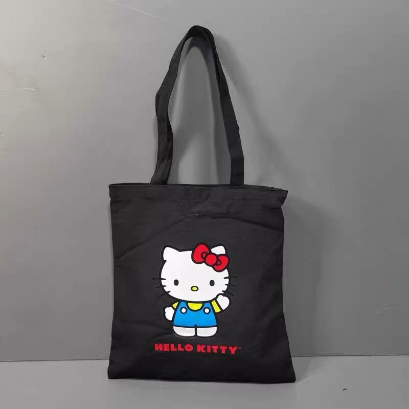 Сумка на плечо детская 36*31 Hello Kitty, черная для девочек