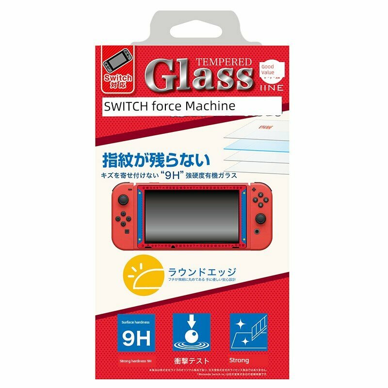 Закаленное стекло с темой Mario для Nintendo Switch, 0.33 мм, OLED