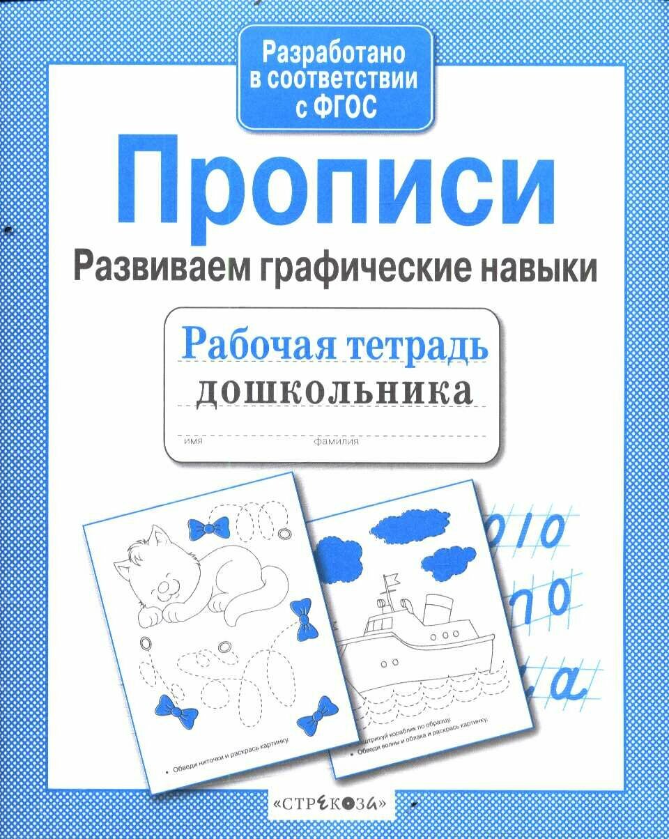 Рабочая тетрадьДошкольника Прописи. Развиваем графические навыки, (Стрекоза, 2017), Обл, c.32 ()
