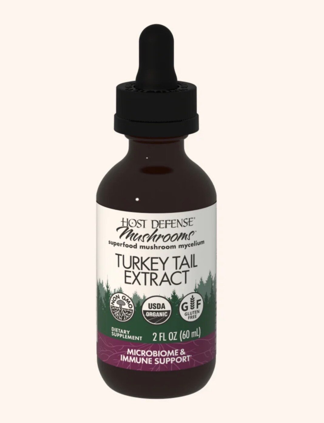 Host Defense экстракт трутовика (хвост индейки) для иммунитета, мозга, пищеварения и энергии 60 мл