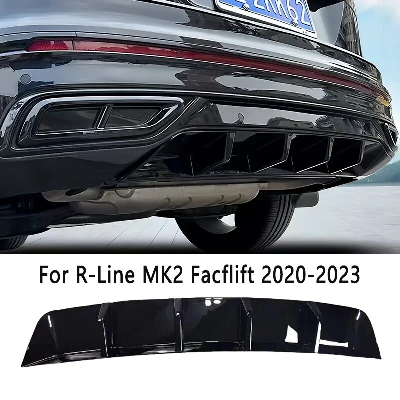 Для VW Tiguan R-line/Tiguan R MK2 Facelift 2020-2023 Автомобильный задний бампер, диффузор, задняя губа, спойлер, сплиттер
