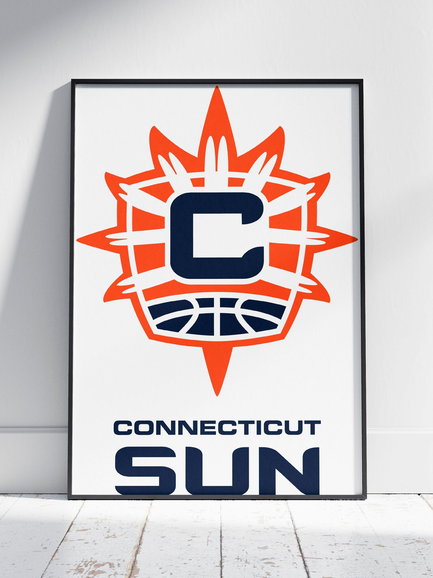 Плакат на стену для интерьера Команды Баскетбол (Коннектикут Сан - Connecticut Sun) - Постер по спорту и физической активности формата A3 (30x42 см)