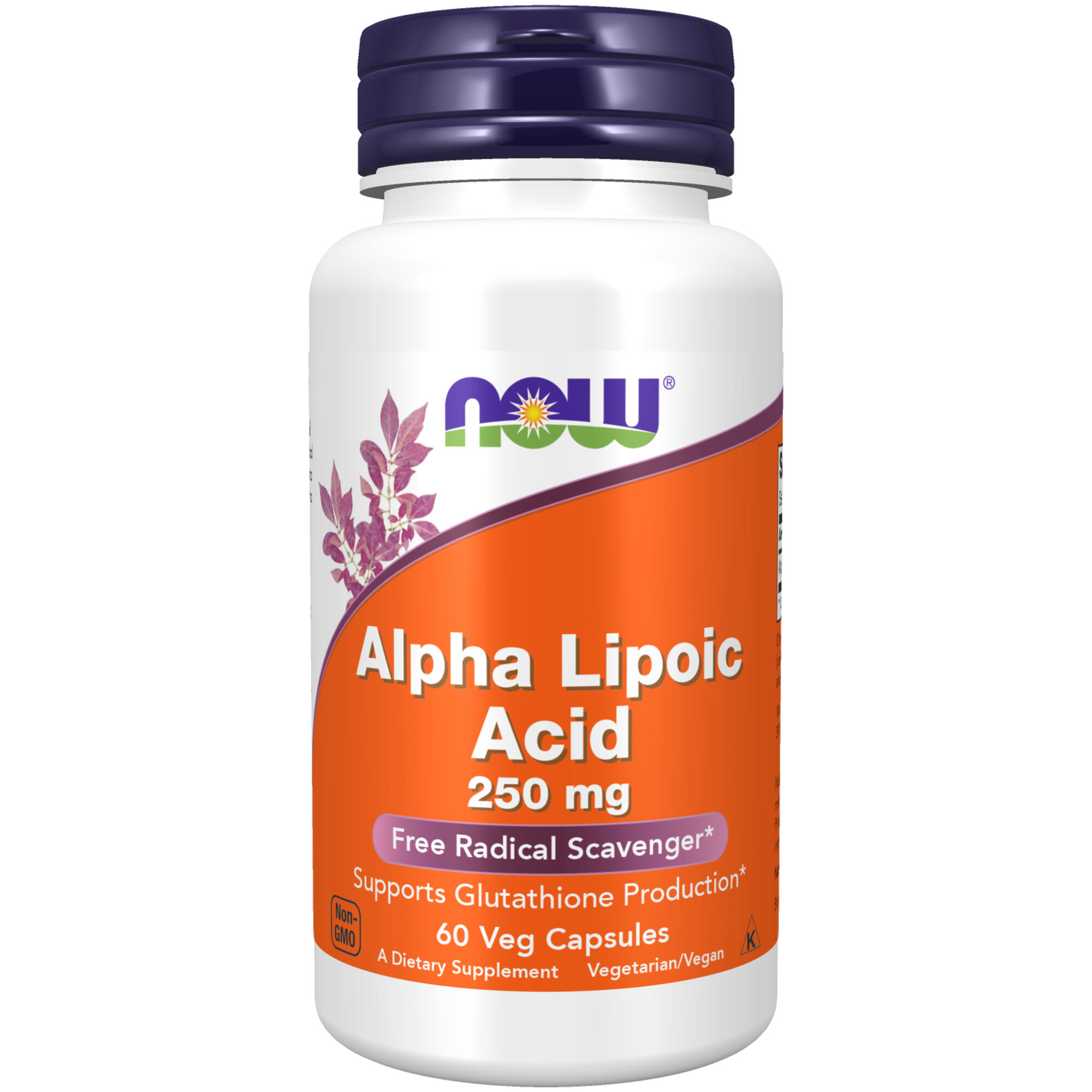 NOW Alpha Lipoic Acid, Альфа липоевая кислота, 250 мг, 60 растительных капсул, для похудения, ускорения обмена веществ
