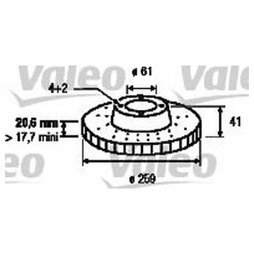 Диск тормозной передний Valeo 186208
