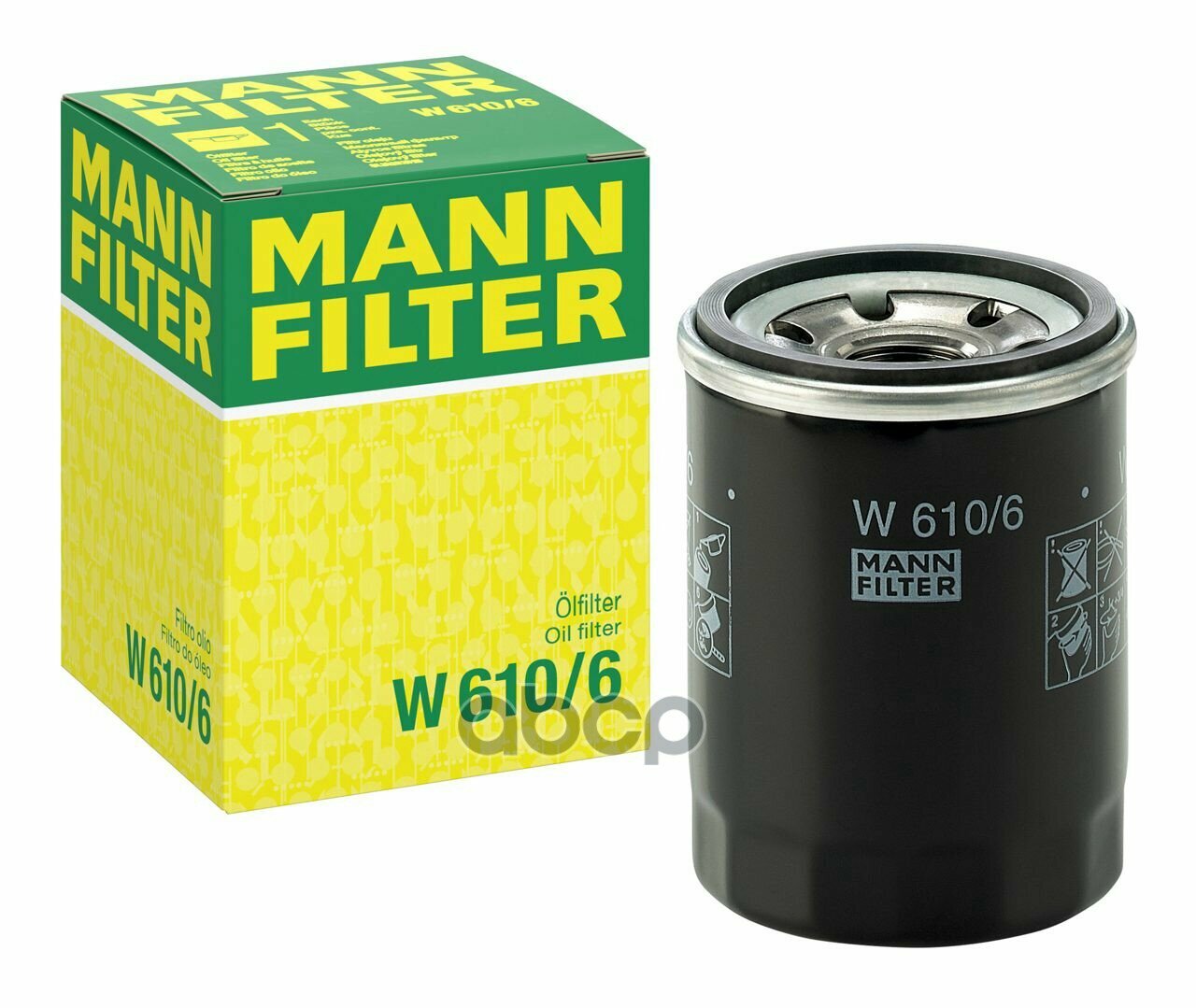 Масляный фильтр (накручиваемый) MANN-FILTER арт. W6106