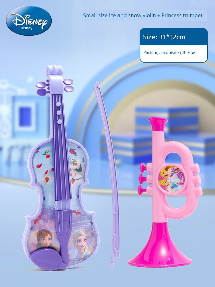 Детская игрушка-скрипка Disney, музыкальный инструмент для начинающих, музыкальная игрушка для развития ребенка,