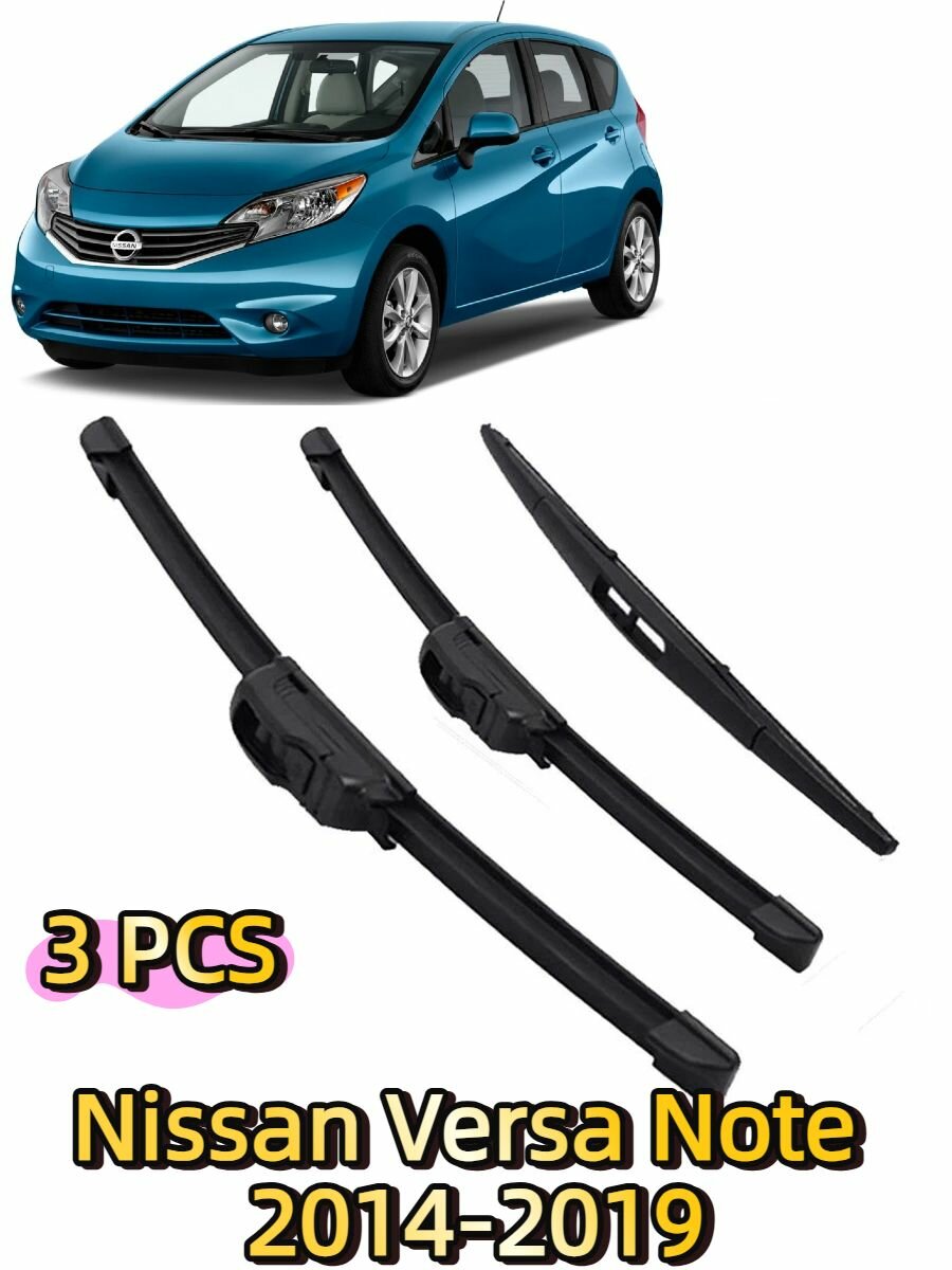 Щетка стеклоочистителя переднего и заднего стекла для Nissan Versa Note 2014-2019, щетки для заднего стекла, аксессуары для стеклянных лезвий
