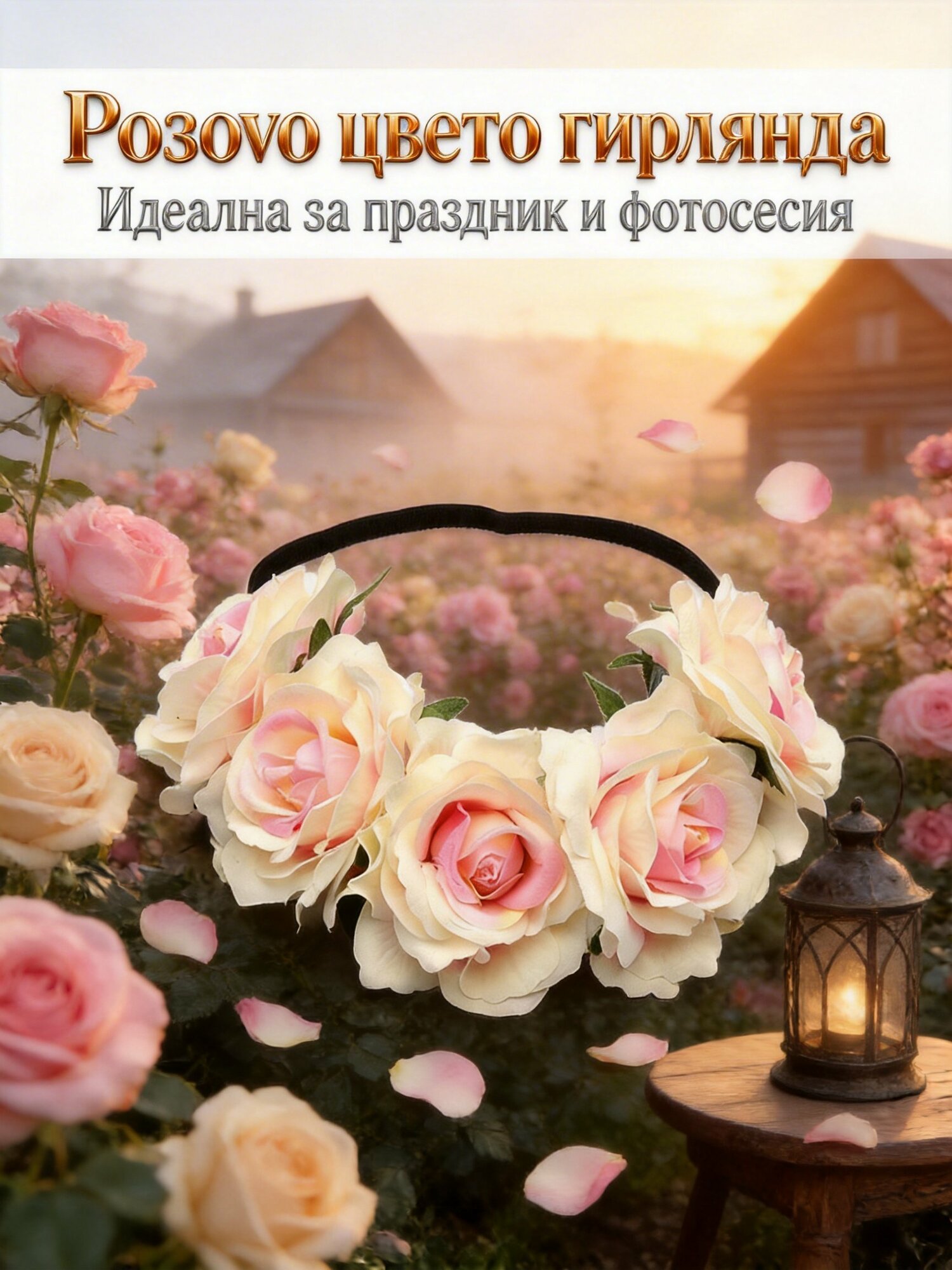 Роза цветок гирлянда, эластичная повязка на голову в стиле бохо для свадьбы, вечеринки и фотосессии