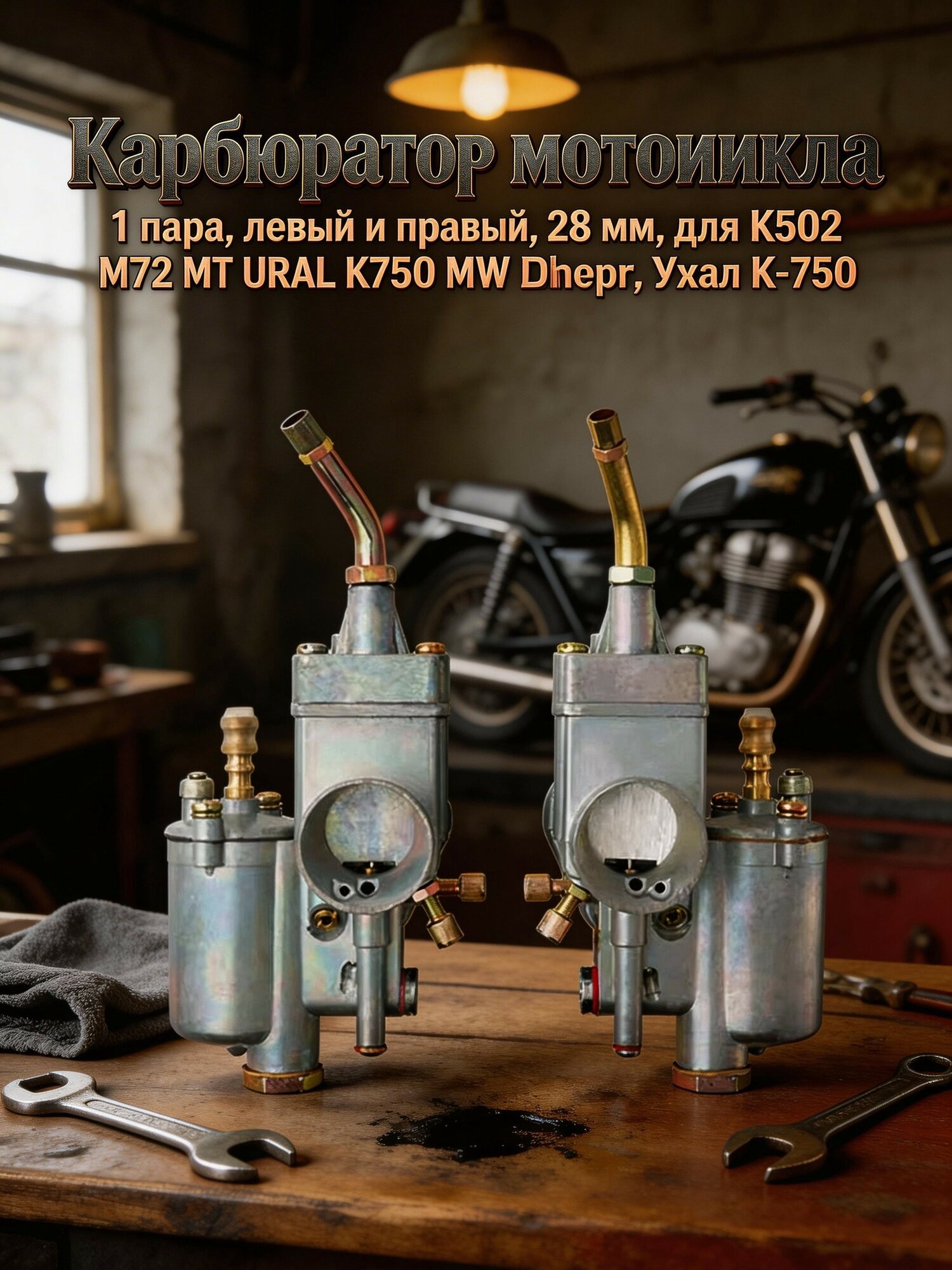 Карбюратор мотоцикла, 1 пара левый и правый 28 мм, для K302 M72 MT URAL K750 MW Dnepr Урал K-750