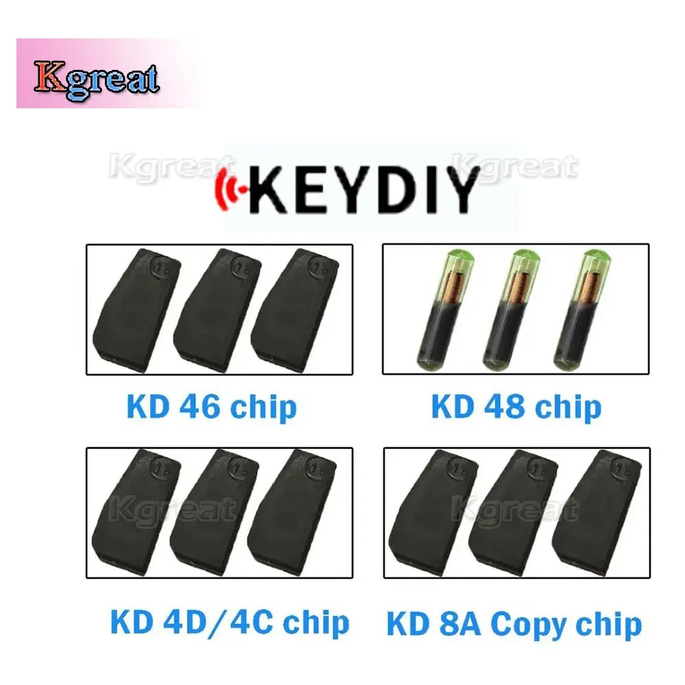 5 чипов KEYDIY KD 48 для автоключей
