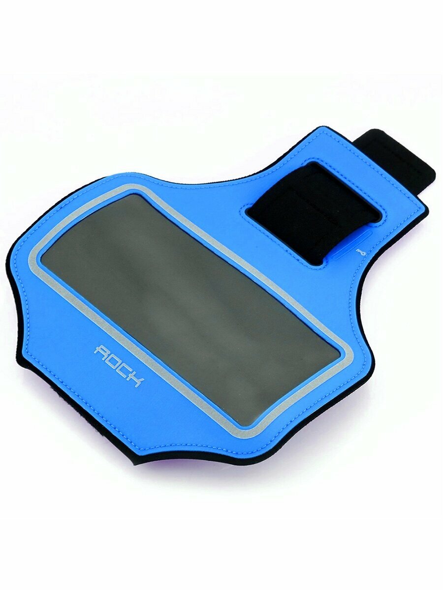 Спортивный чехол для телефона на руку Rock Slim Sports Armband 4,8", синий