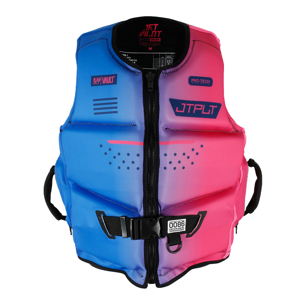 Жилет страховочный JetPilot RX Vault Protech F/E Eco Vest Red, экопрен, с защитой спины, L50S