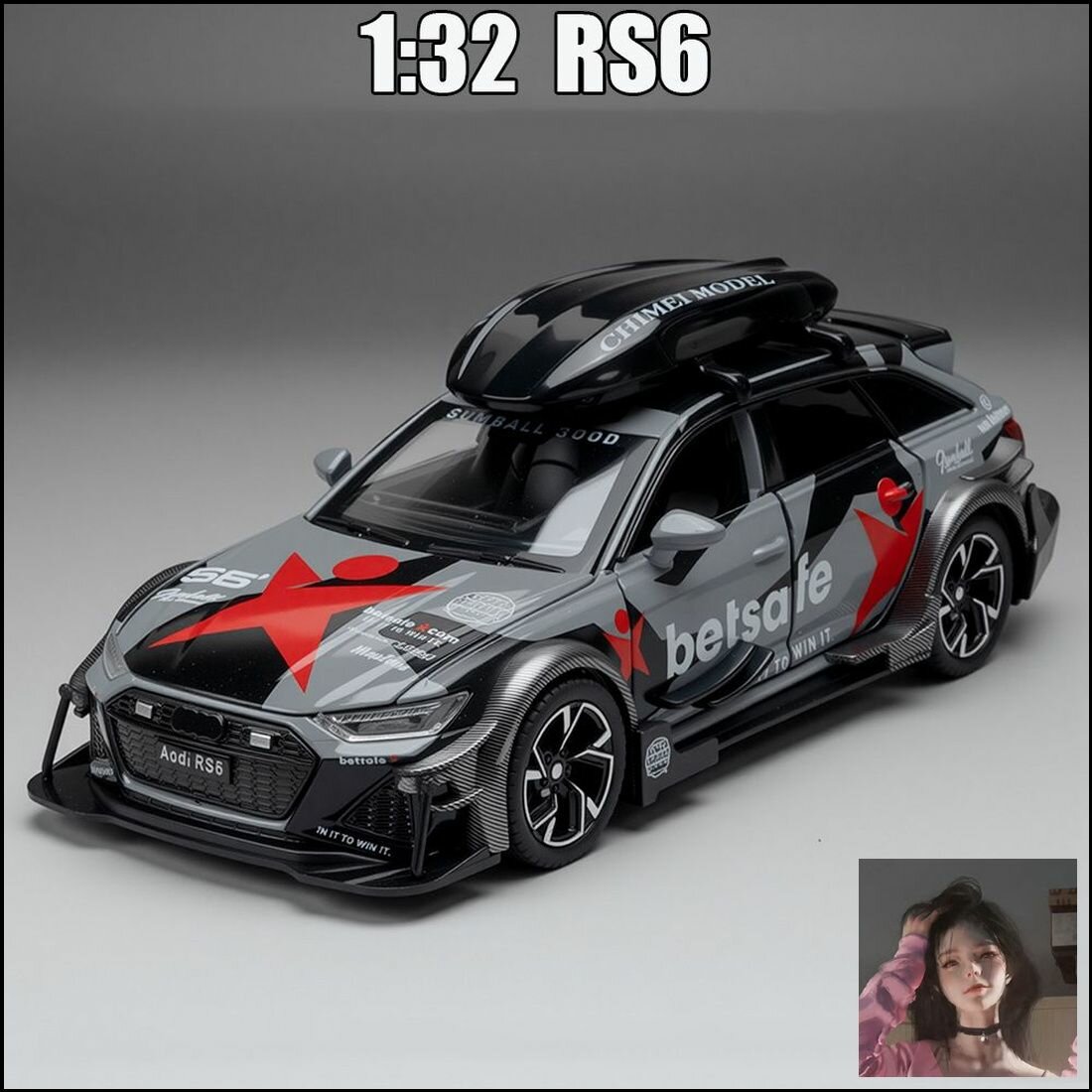 1:32 металлическая модель спортивного автомобиля Audi RS6 игрушечная машинка автомобильный декор