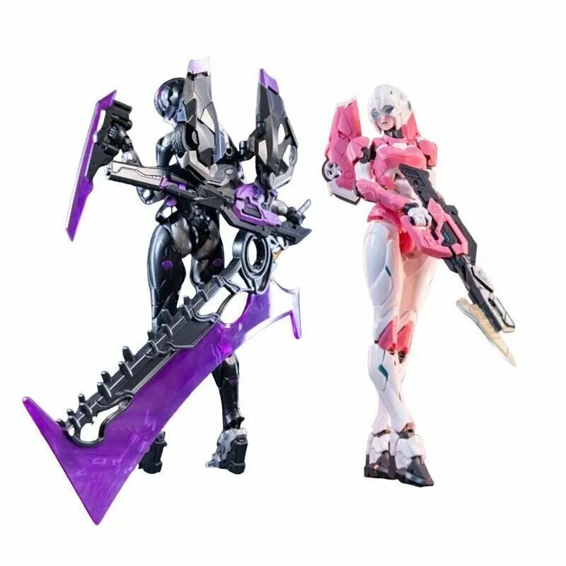 Movie Transformers/Арси+Темная Арси/Arcee+Dark Arcie, Собранная модель/2 шт.