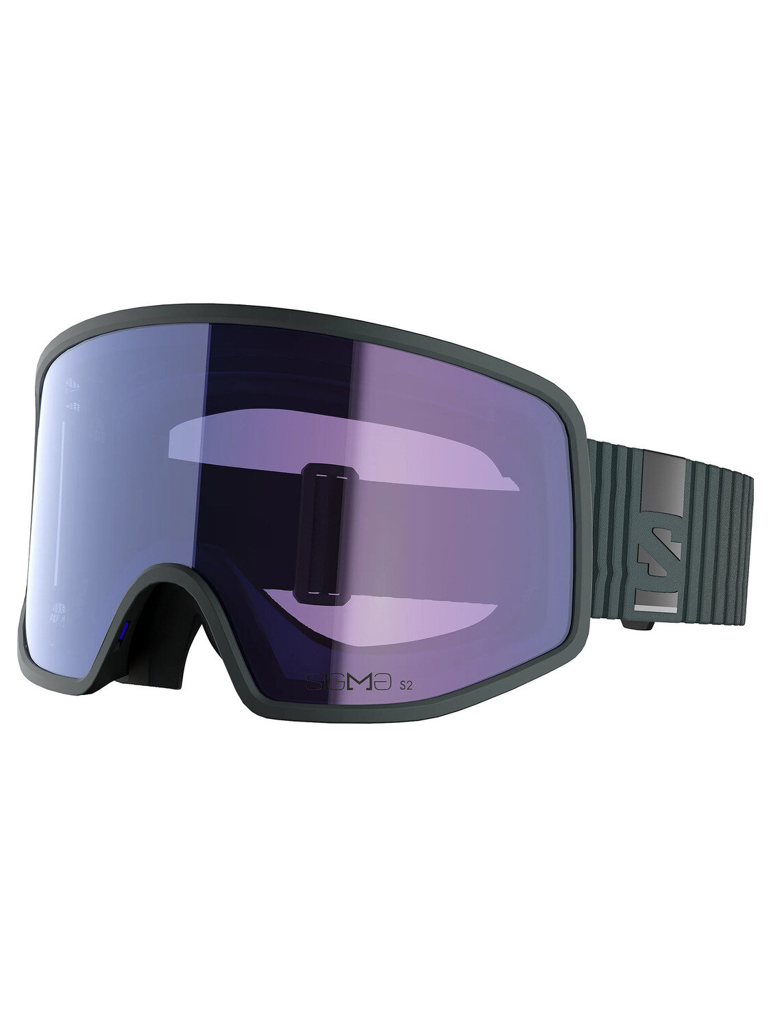 Горнолыжные очки Salomon Sentry Pro Otg Sigma Green Gables Cat. 2 25/26 зеленый, для мужчин , Зеленый