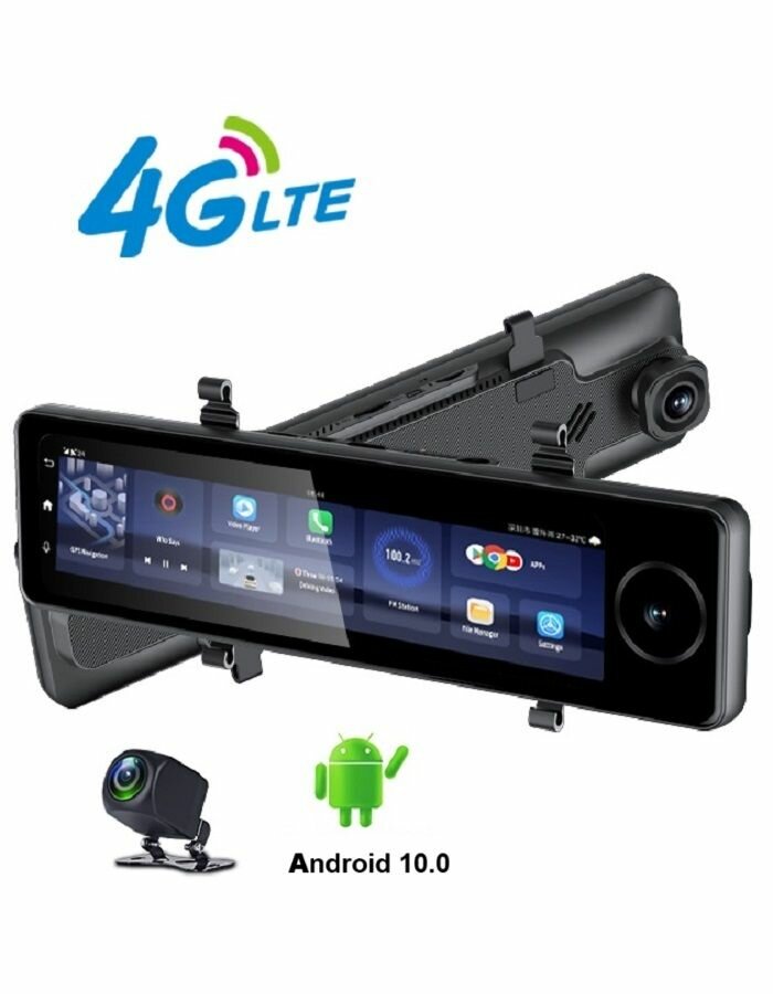 FHD 1080P Видеорегистратор с 3 камерами, 8-дюймовым экраном, 4G, GPS, ADAS, 2 ГБ + 32 ГБ памяти, высокое разрешение