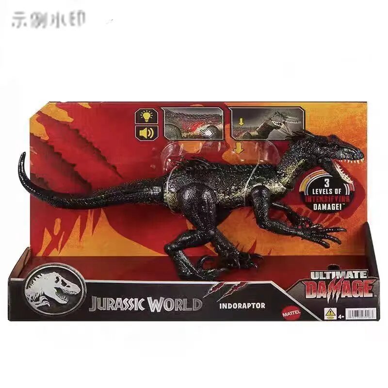 Mattel: Большая коллекционная фигурка Индораптора (Мир Юрского периода) с светозвуковыми эффектами атаки и повреждениями, для мальчиков, модель JCG26