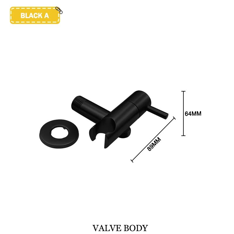 Toilet Mate Водяной душ для биде в ванной комнате, настенный, черно- медный угловой кран, ручной распылитель, смеситель, аксессуары для ванной комнаты — Черный кран A