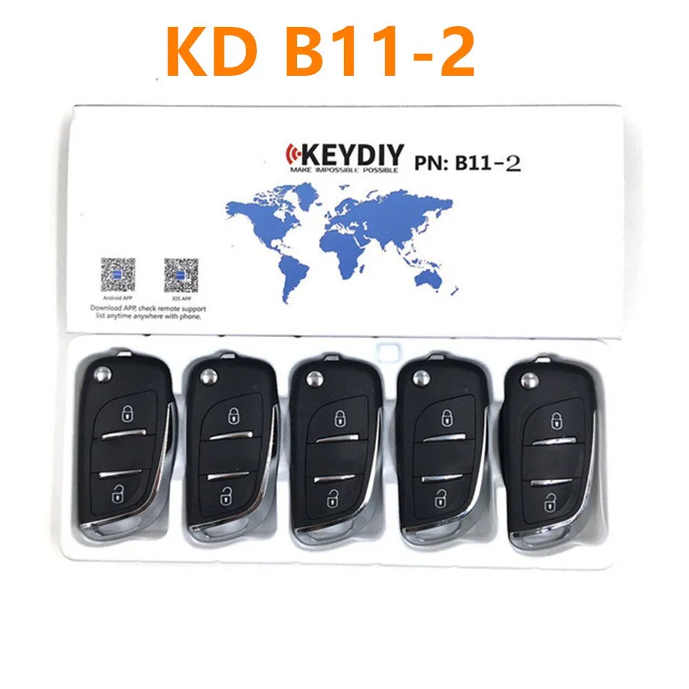 Универсальный пульт дистанционного управления для автомобиля Keydiy B11, 1 шт, 2/3 кнопок, KD B11-2