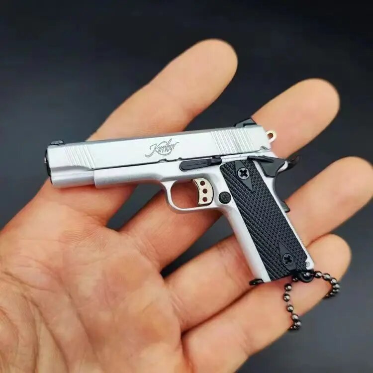 Металлическая модель пистолета Colt 1911 1:3 1911 kimder silver