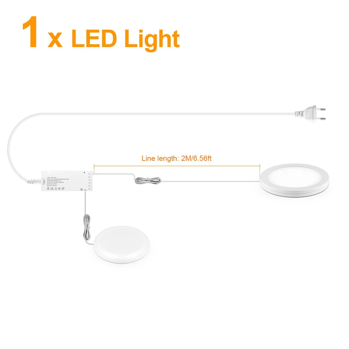 1-6 штук Ультратонкий светодиодный потолочный панельный свет 5Вт 12В Регулируемый свет с сенсорным касанием для подсветки шкафов, дисплейных полок, шкафчиков, стен