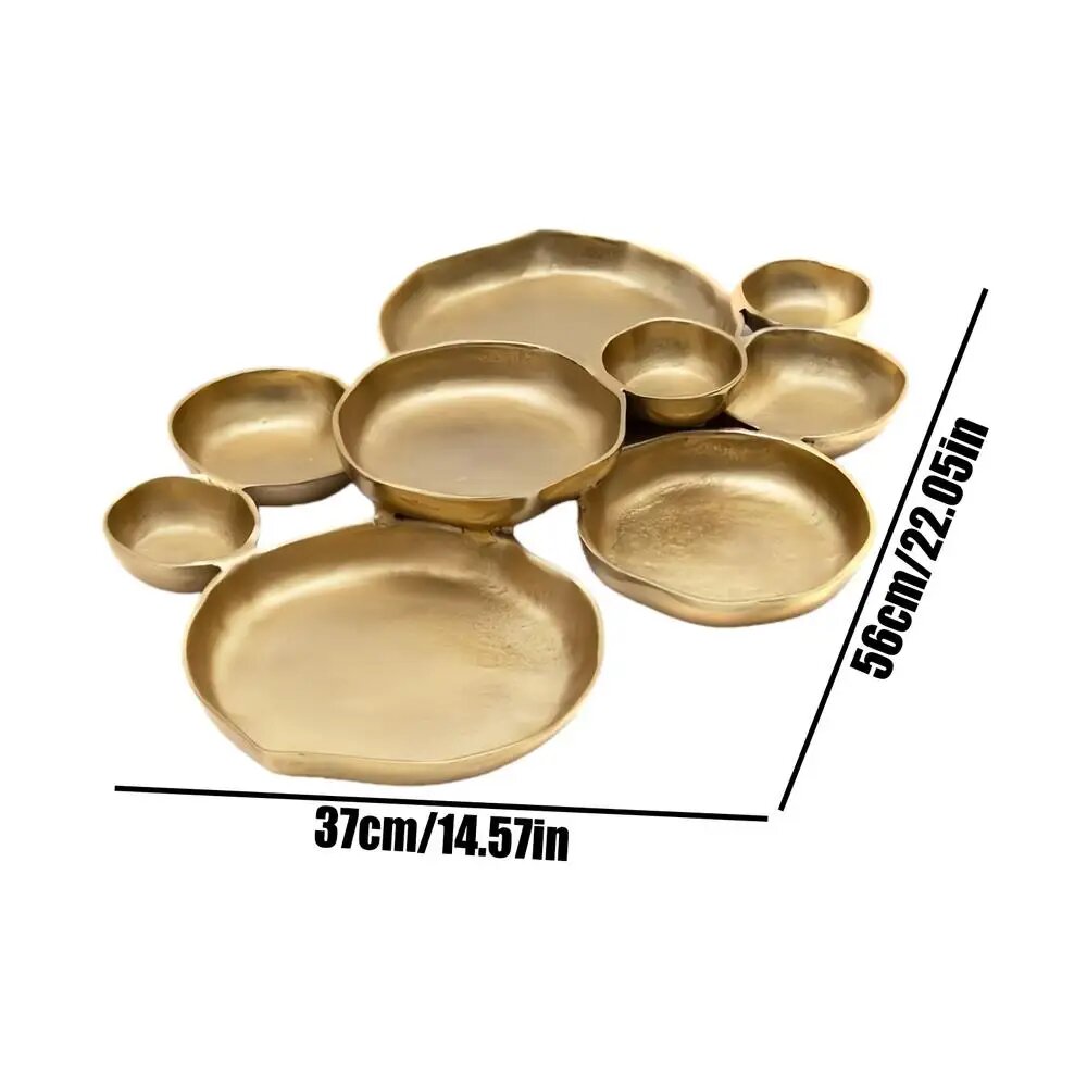 Сервировочная тарелка с девятью секциями Gold