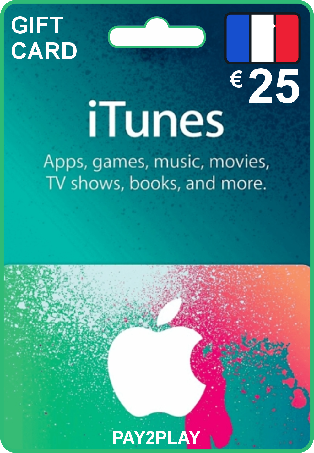 Подарочная карта Apple App Store&iTunes 25 € (Apple ID) / Франция / Пополнение Счета