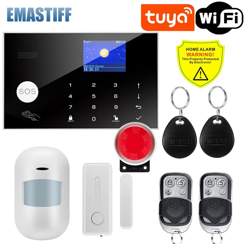 DIY датчик тревоги G2BT W7B W9B W3B для домашней безопасности от вторжений 433MHz WiFi GSM система тревоги беспроводная приложение Tuya Smart House для управления-W7B112