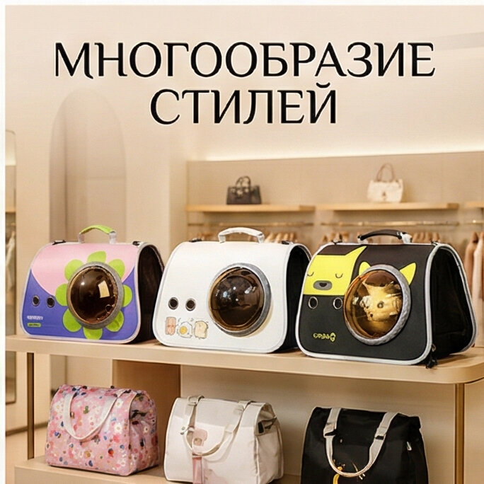 Космическая переноска для кошек и собак, складная, ручная, рюкзак для прогулок — фото 1