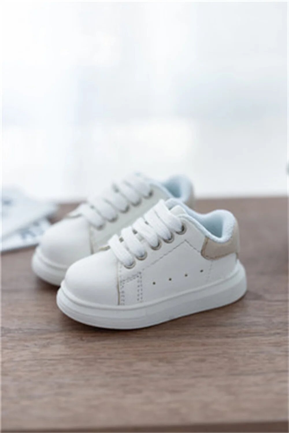 Детские белые кеды на шнуровке, Size: 1-3 Size