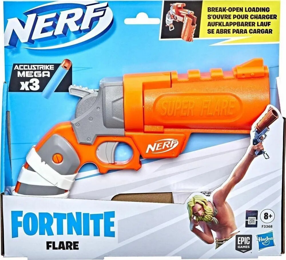 Бластер пистолет Нёрф Фортнайт Флэйр / Nerf Fortnite Flare (оружие игрушечное)