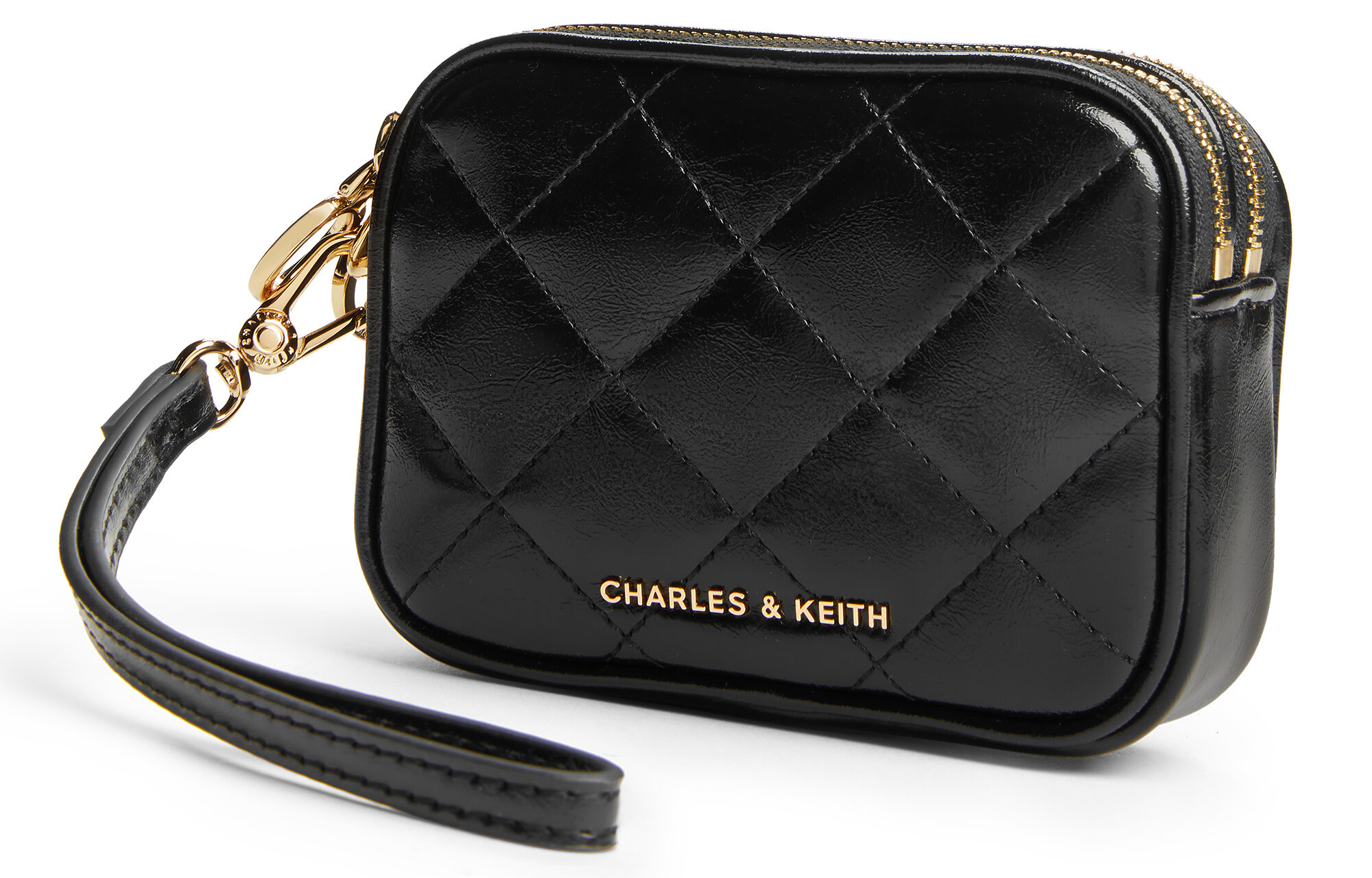 Бумажник CHARLES & KEITH, фактура тиснение, черный — фото 1