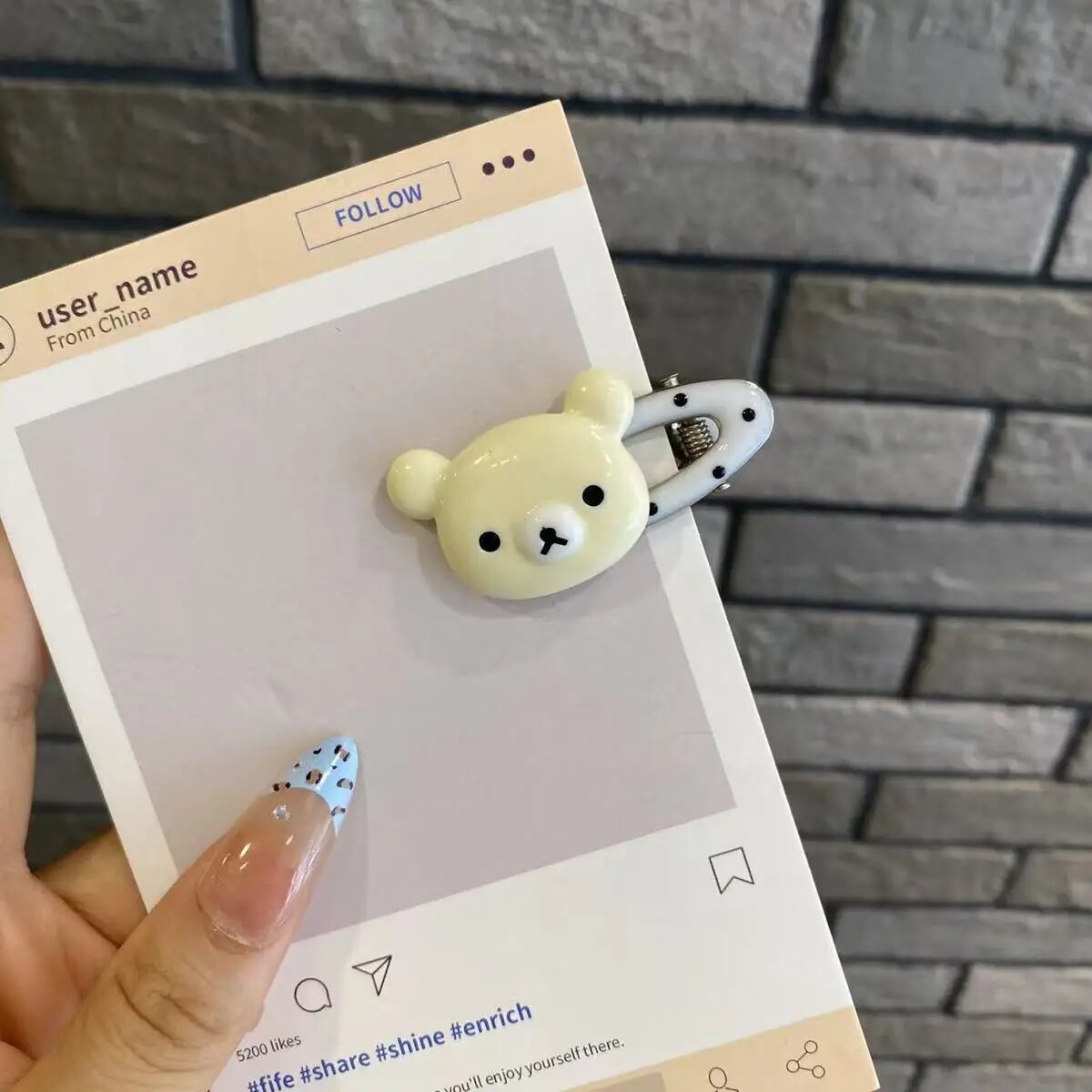 Заколка для волос Rilakkuma, Цвет: 1pcs