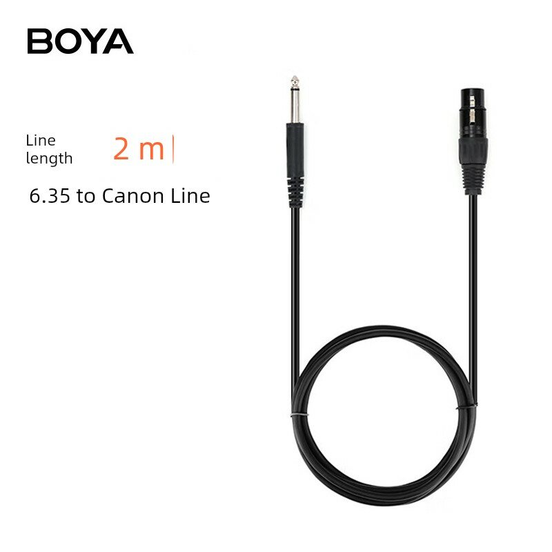 Переходник BOYA K172-CN 6.35мм на XLR для настольного микрофона, аудиокабель для подключения