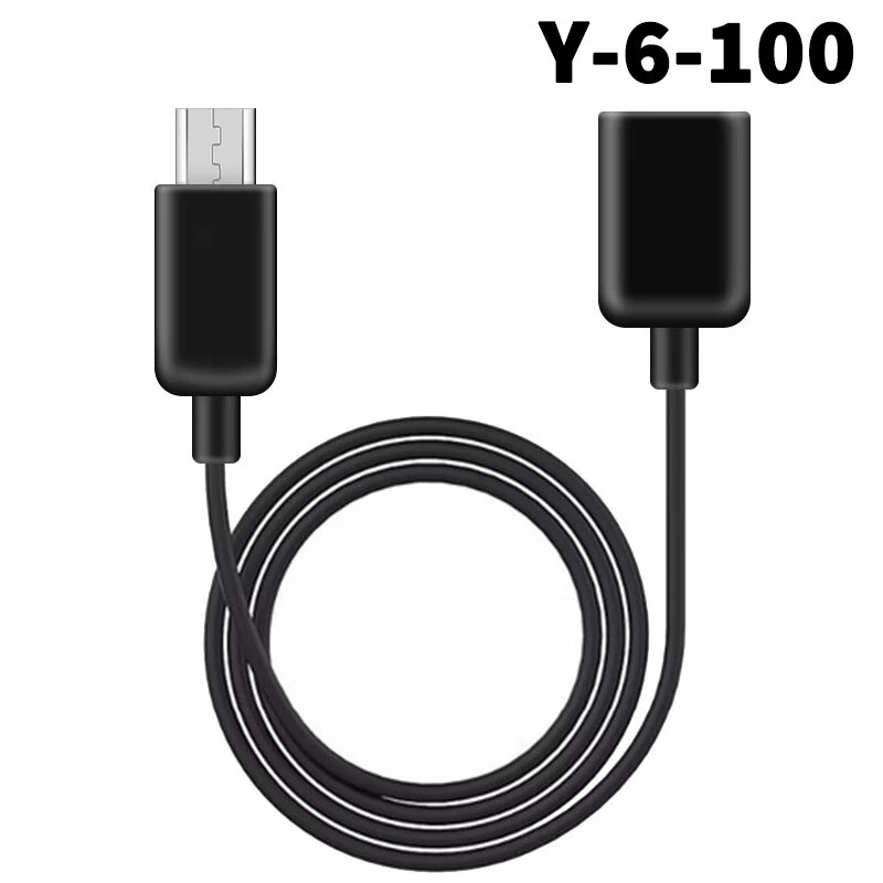 100 см черный кабель с микро USB прямым соединением и поддержкой OTG для зарядки мобильных устройств