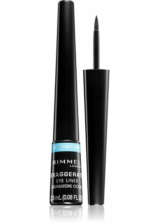 Подводка для глаз Rimmel Exaggerate Waterproof, глянцевый черный, 2,5 мл