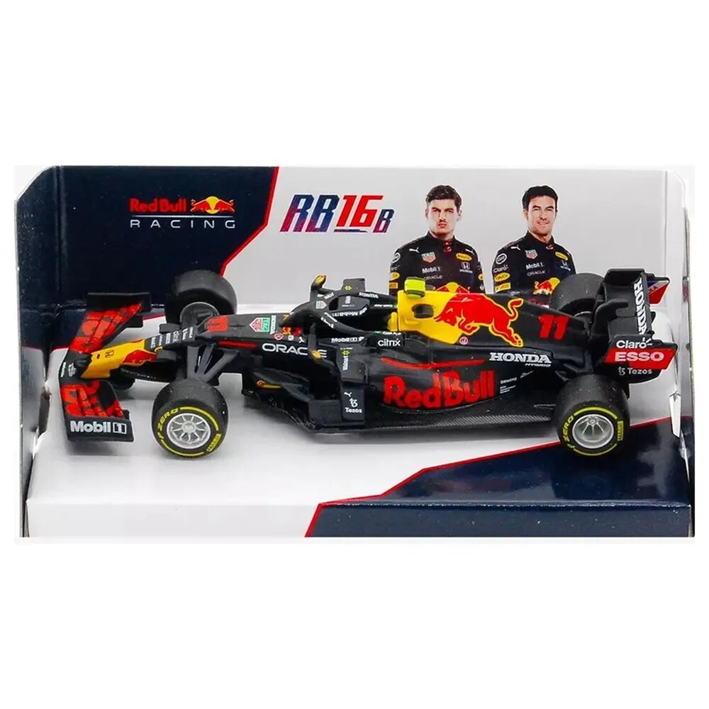 Машинка болид формулы 1 Red Bull RB16b, Серхио Перес, 1:43, Bburago,18-3806111